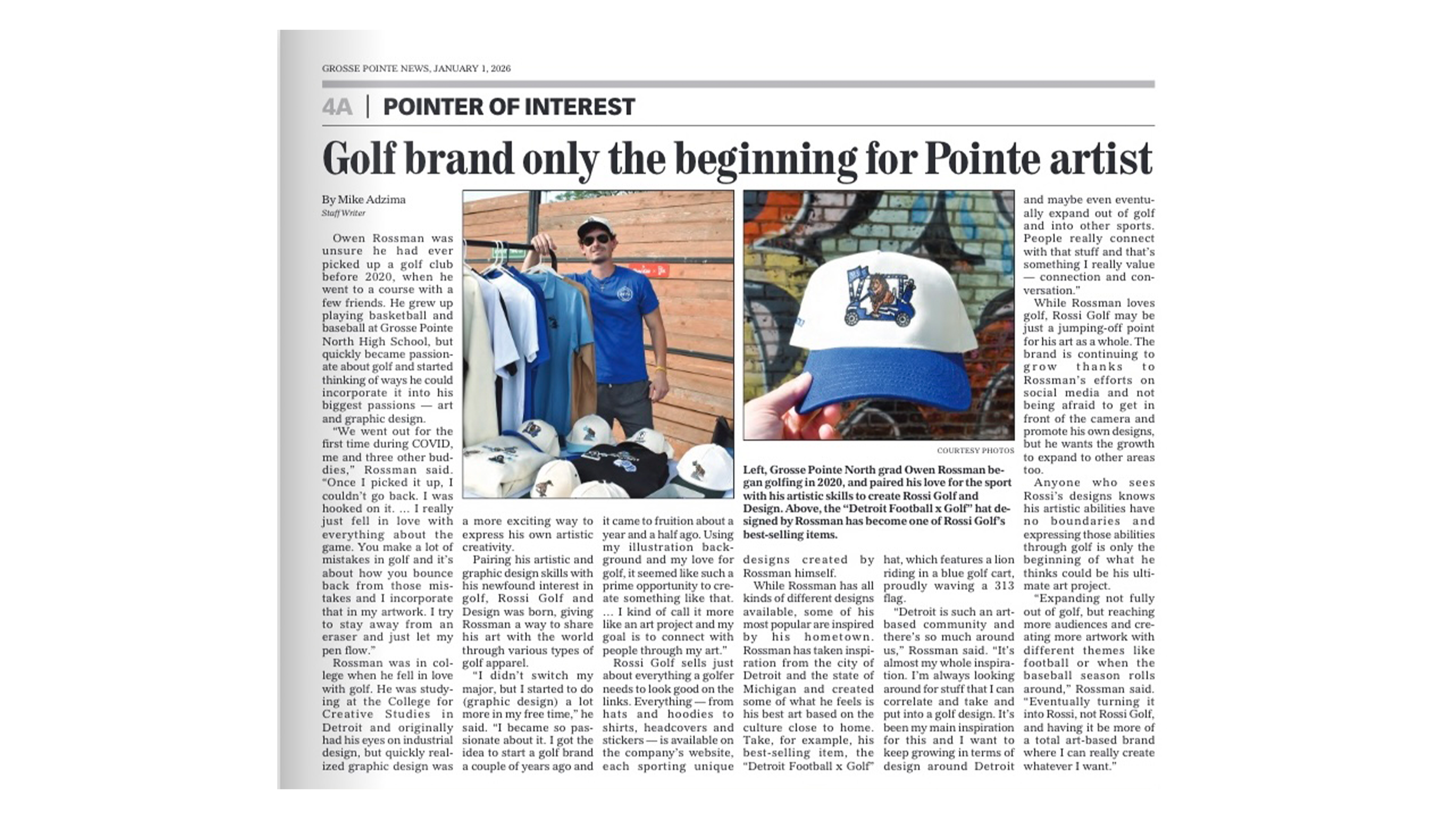Rossi Golf in the News