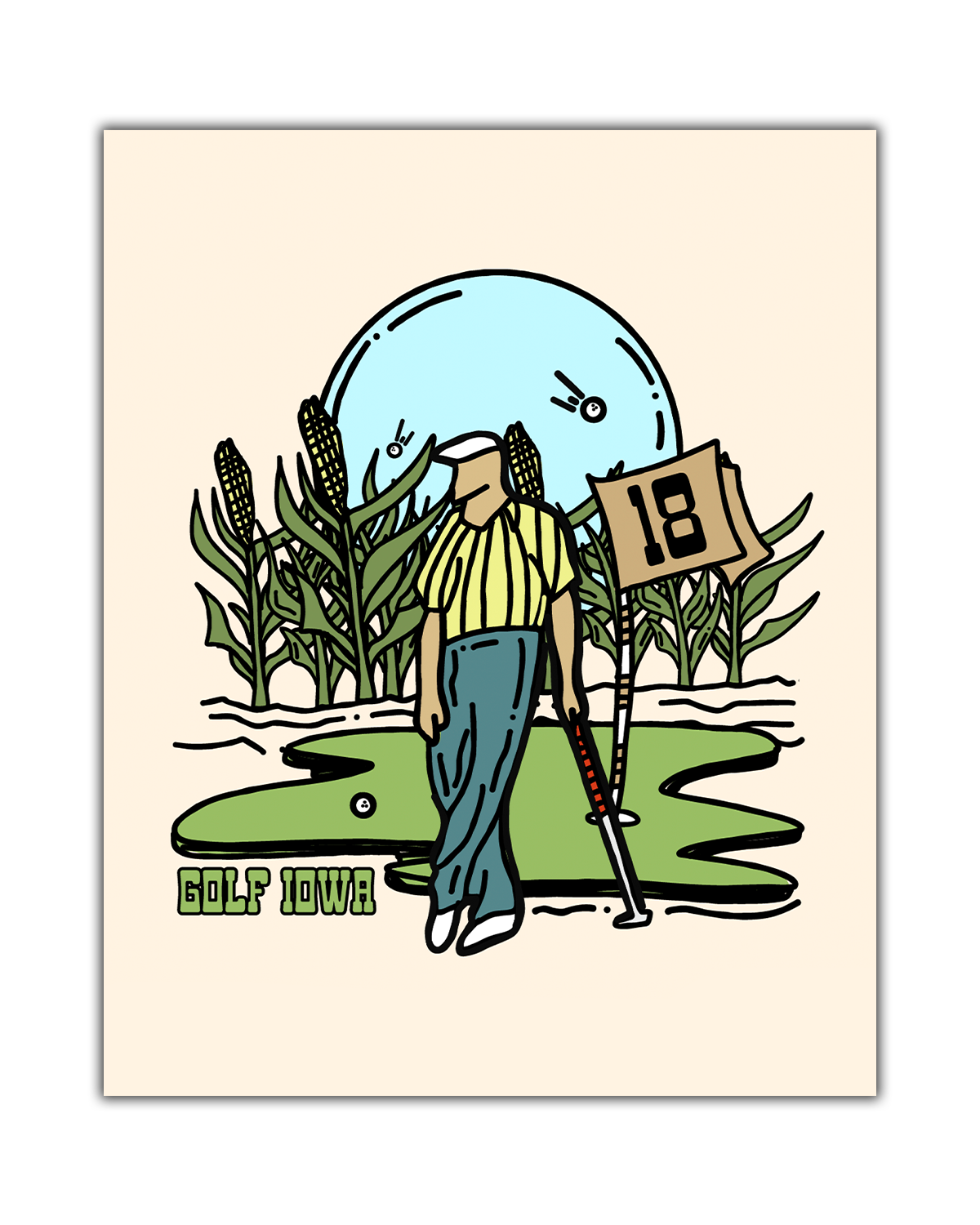 Golf Iowa Poster – Rossi Golf